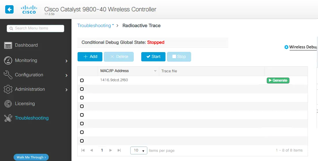 Generar debug en WLC 9800 Generar debug en WLC 9800