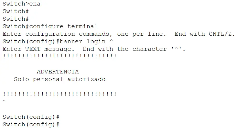 Configurar Banner Cisco Motd Login Dotbugs